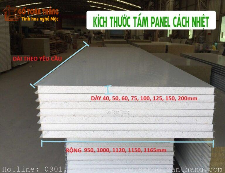 Kích thước tấm Panel cách nhiệt chuẩn trong xây dựng hiện nay